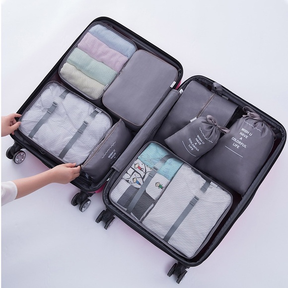 Bags | 8pcs Travel Luggage Storage Bags Pouch Organizer | Poshmark